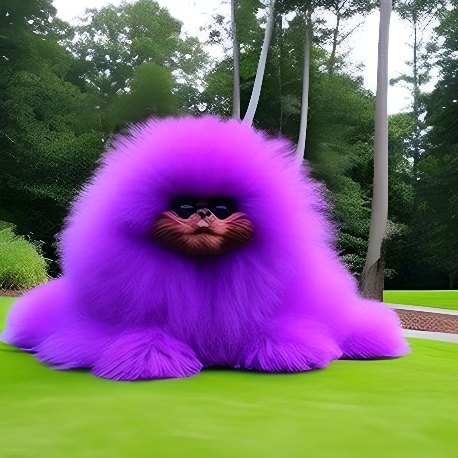 Giant Fuzzy Purple Woodland Creature but super cute - AI Generated ...
