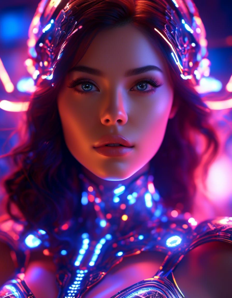 Cybernetic Beauty - AI Generated Artwork - NightCafe Creator