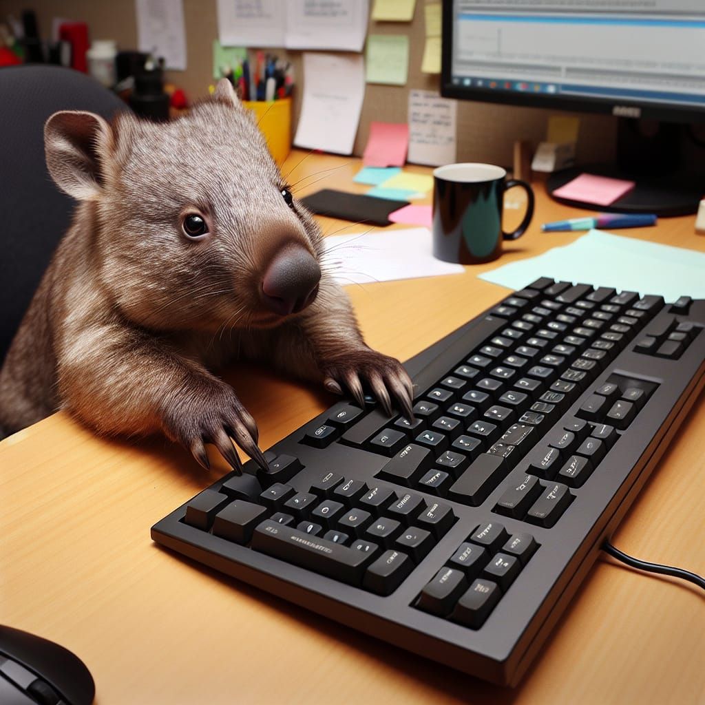 Ctrl+Alt+Wombat - Humorous Wombat Troubleshoots Computer Iss...