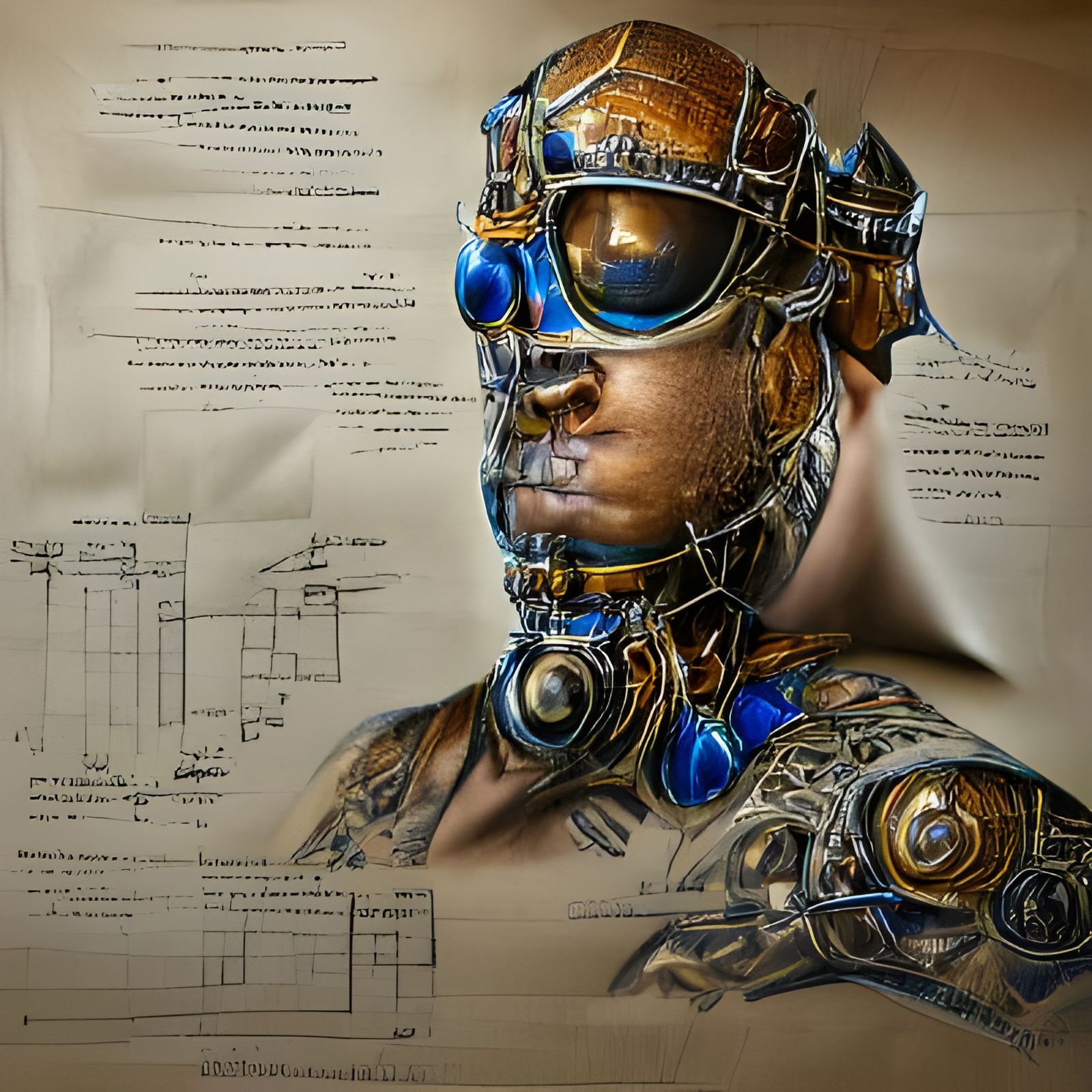 blueprint for creating a cyborg from a human - AI Generated Artwork ...