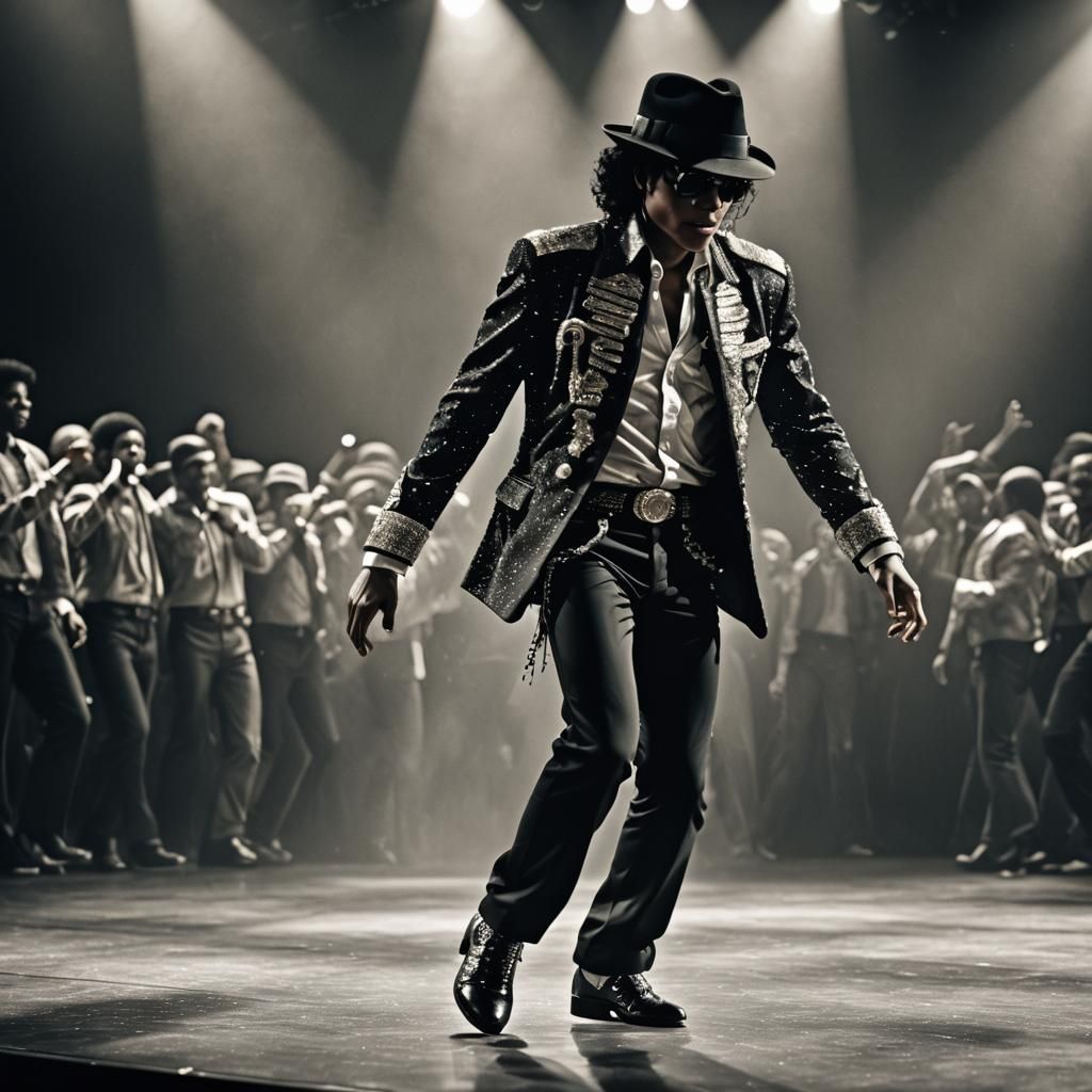 Michael jackson doing moonwalk on stage - AI Generated Artwork ...