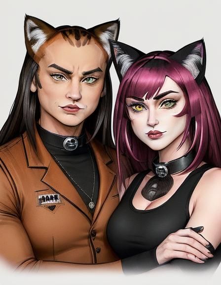 catgirl butch and fem - AI Generated Artwork - NightCafe Creator