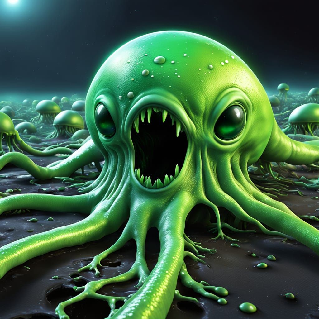 Cyberbio Invasion: Alien Goo Overrun in a Toxic, B... - AI Art