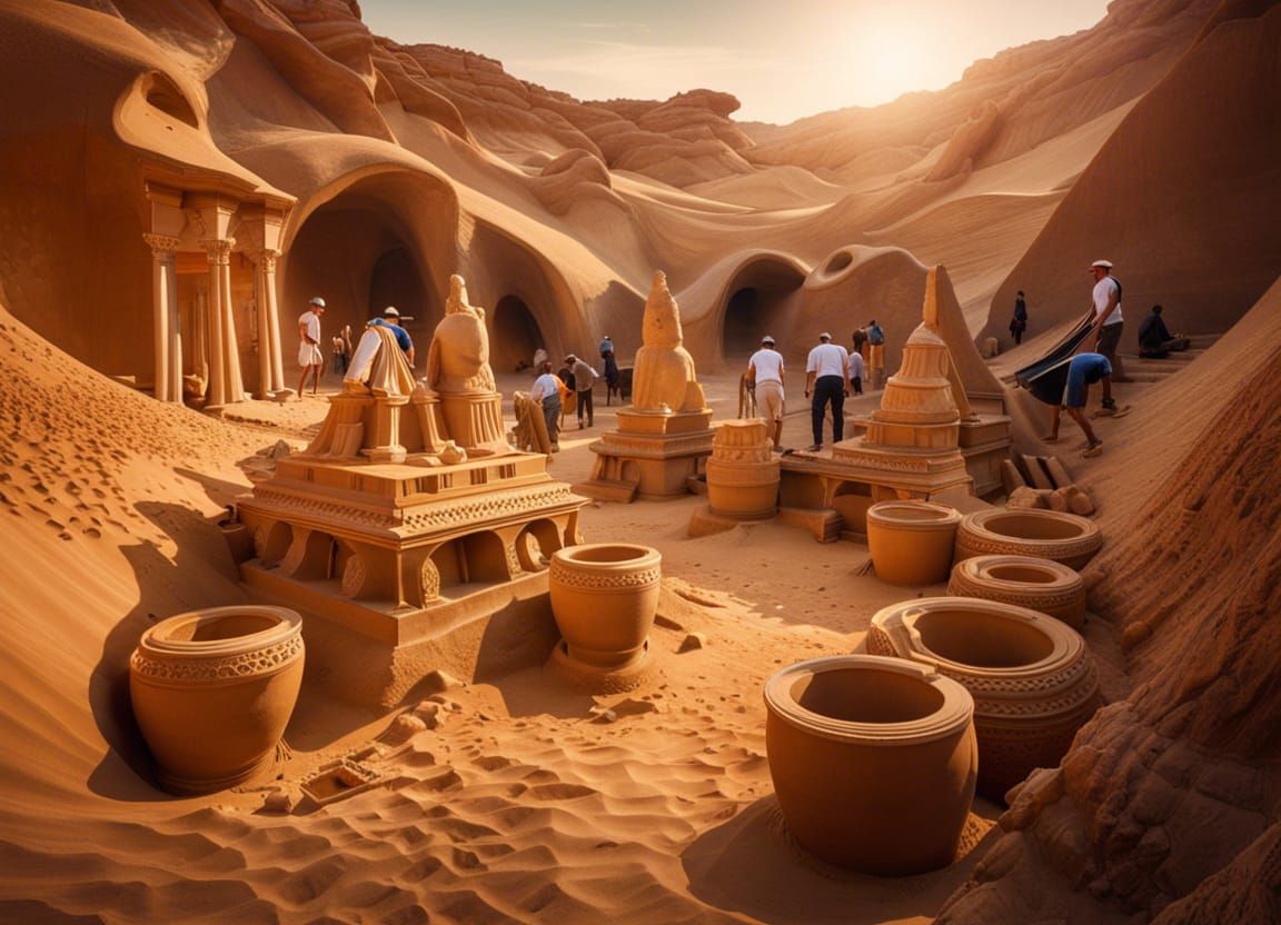 Archaeological dig site - AI Generated Artwork - NightCafe Creator