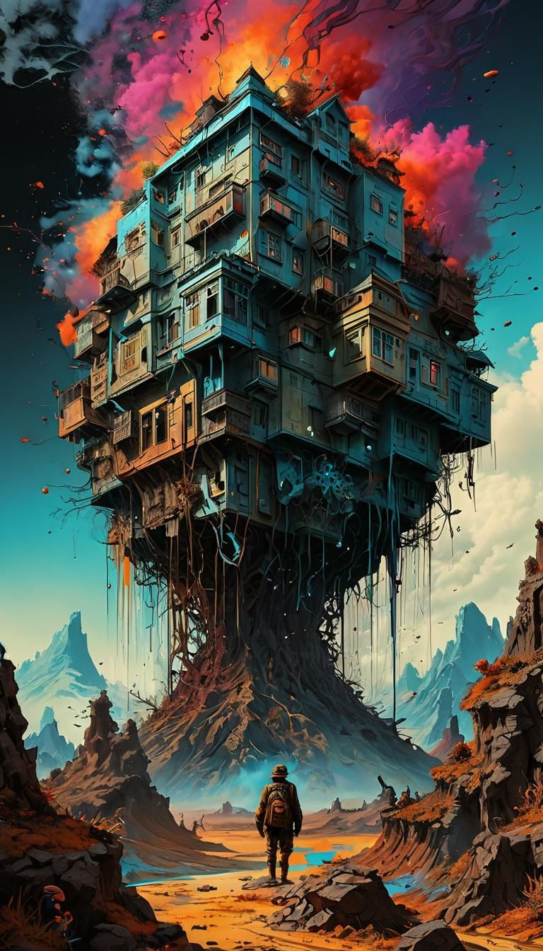 Vivid, Realistic Scene of Chaos and Hallucinations... - AI Art