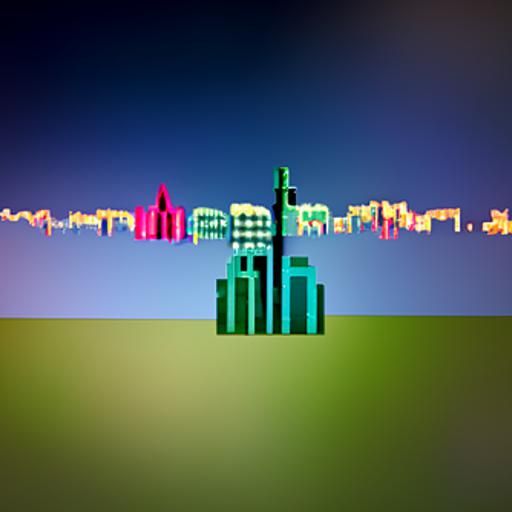 8 Bit City Skyline, 8 Bit Resolution (Ouroboros Output: Coherent🔁 ...