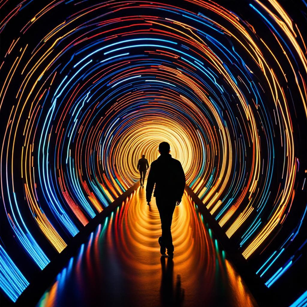 Walking tunnel - AI Generated Artwork - NightCafe Creator