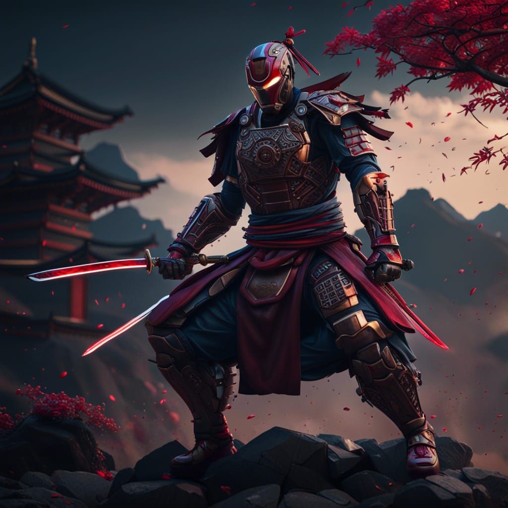 Samurai iron ninja - AI Generated Artwork - NightCafe Creator