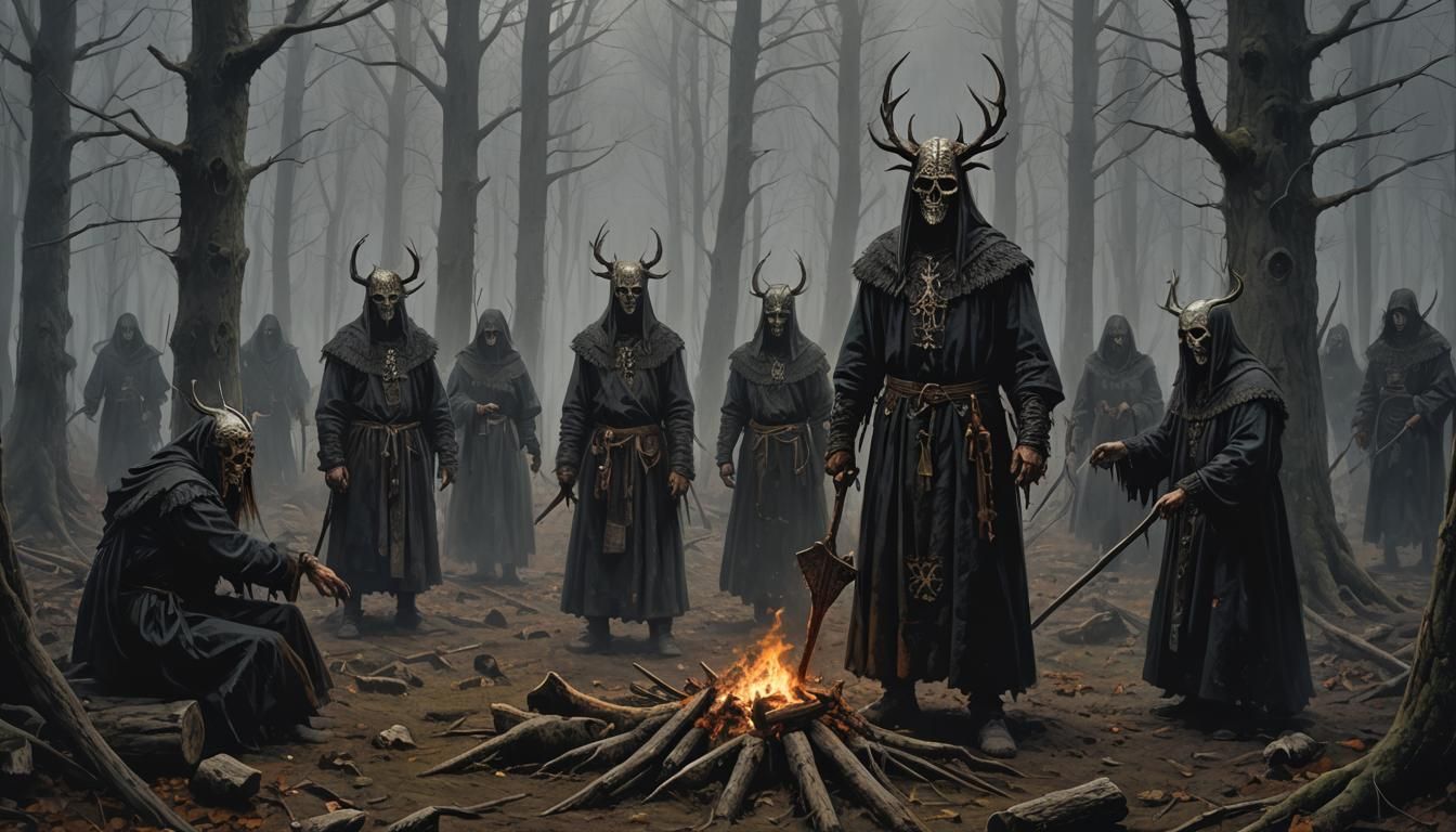 folkhorror dark slavic pagan ritual - AI Generated Artwork - NightCafe ...