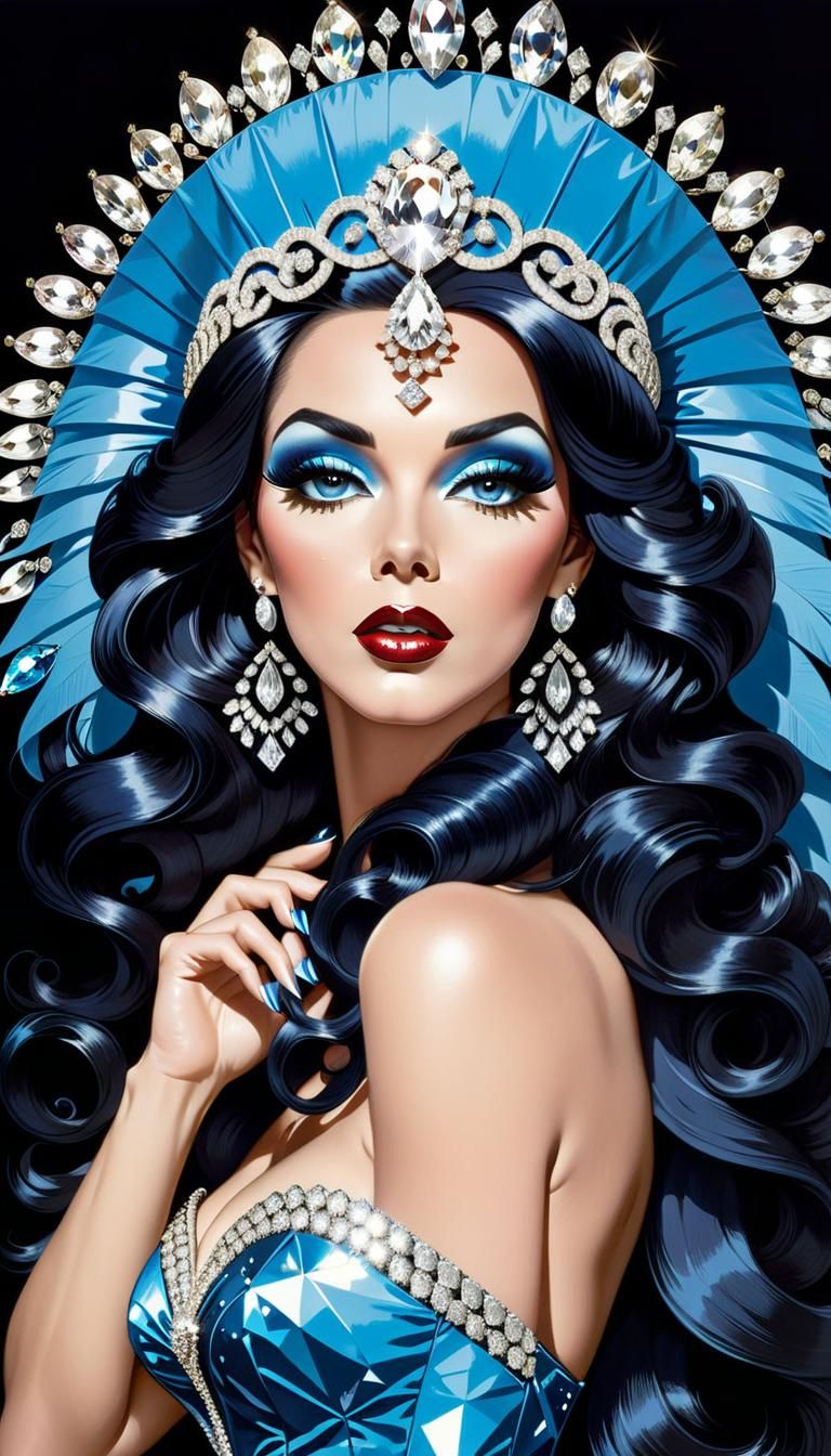 Rhapsodic In Blue - AI Generated Artwork - NightCafe Creator