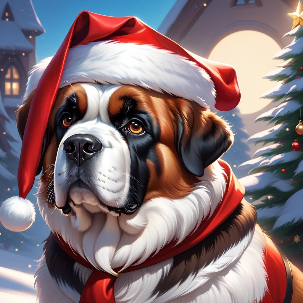 Picture of Santa Claus, story book illustration, kawaii ...