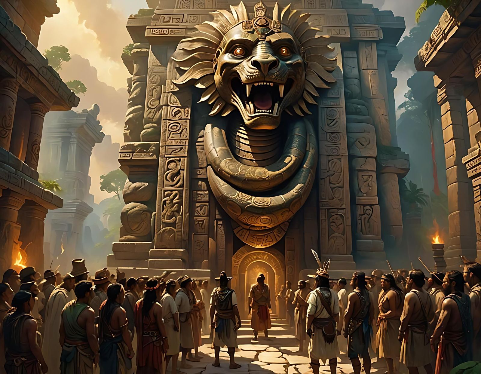 Worshiping The Cobra God - AI Generated Artwork - NightCafe Creator