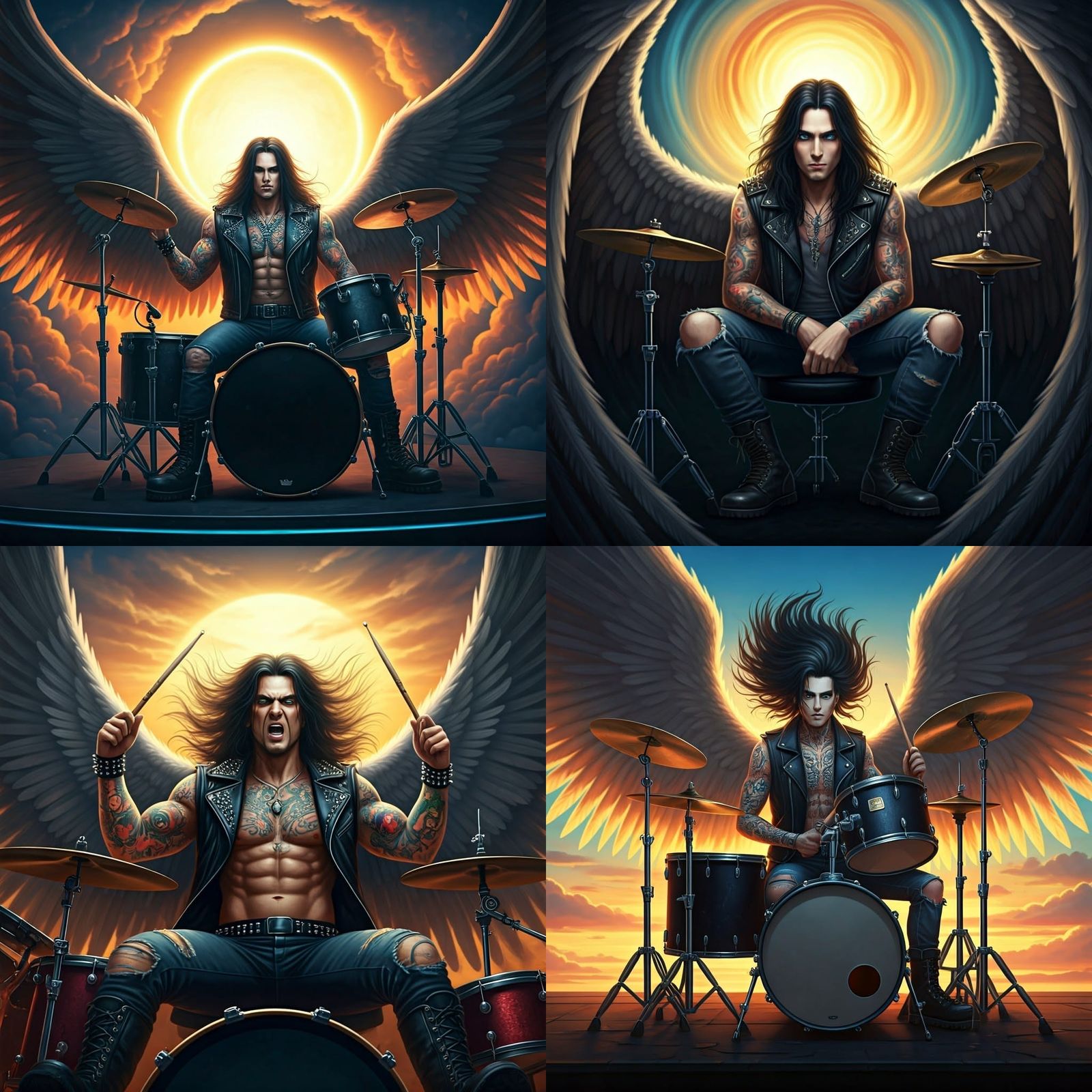 Rebel Angel on drums - Angel of Heavy Metal Rhapsody in Blac...