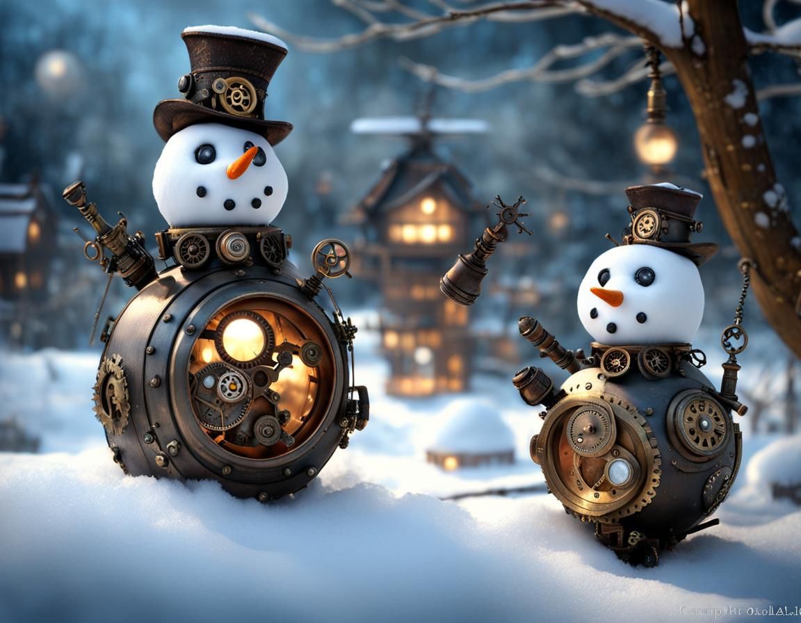 Steampunk Winter - AI Generated Artwork - NightCafe Creator