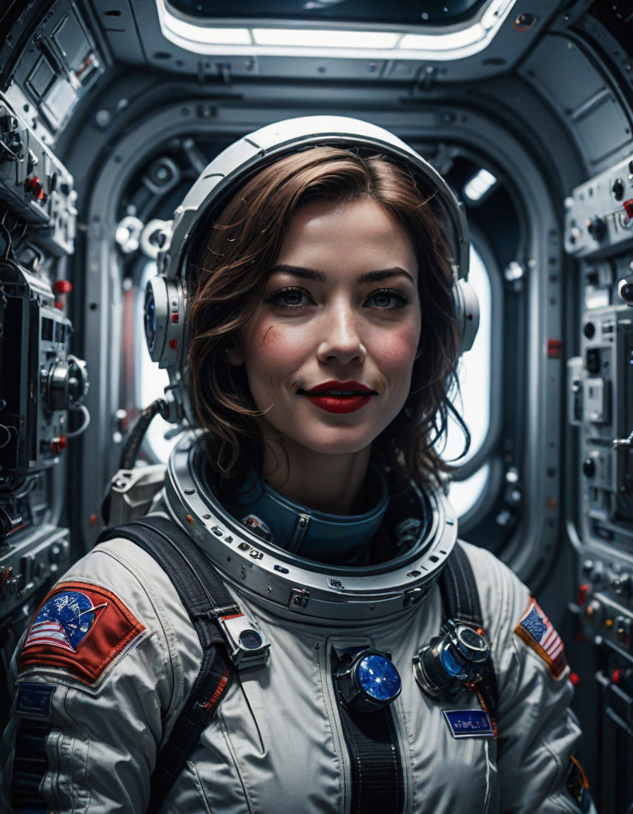 Astronaut woman... - Epic Astronaut Woman in Hyperrealistic ...
