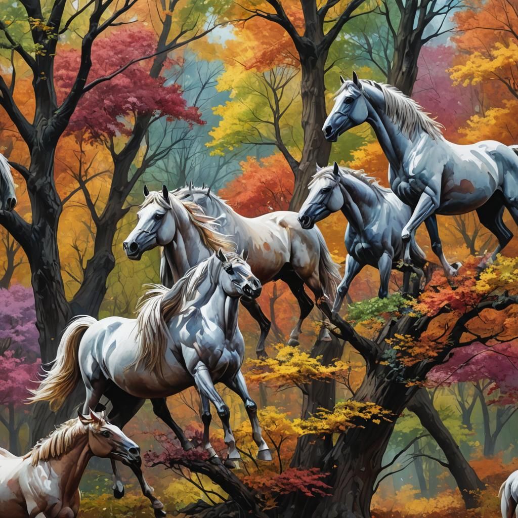 horses - AI Generated Artwork - NightCafe Creator