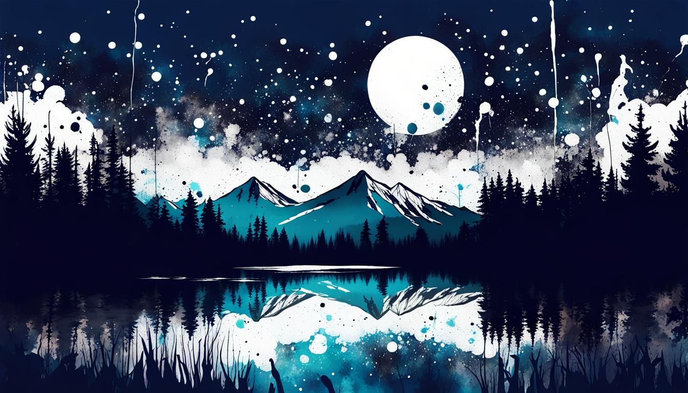 Inky Night Sky - AI Generated Artwork - NightCafe Creator
