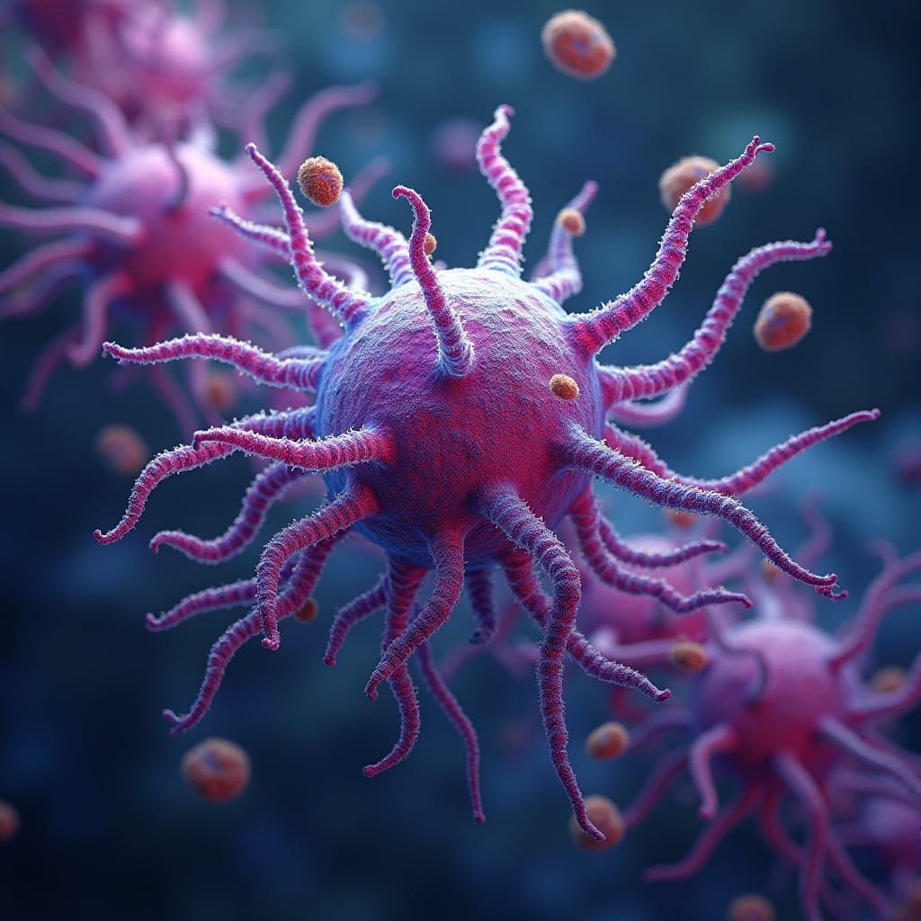 Microbes and human cells - Iridescent Microbes Dance with Hu...