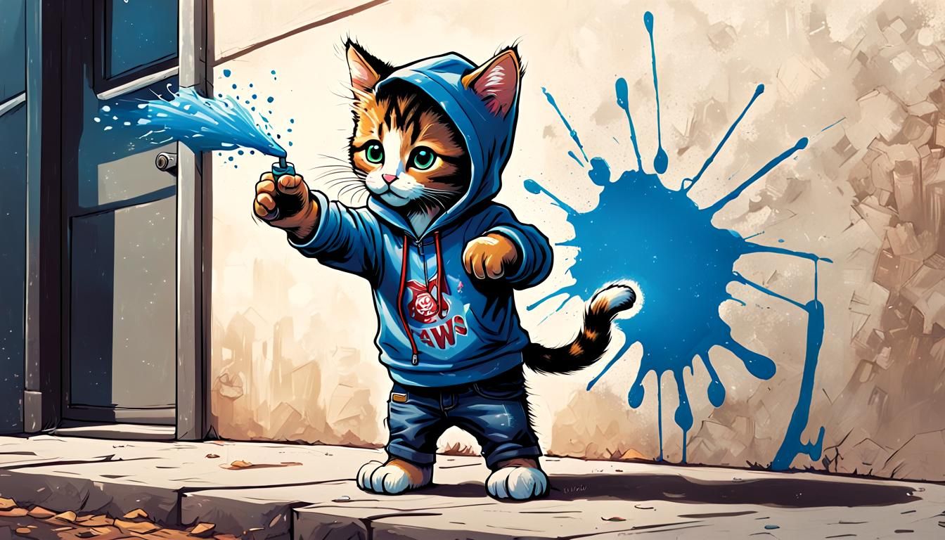Paws Down gang taggin - AI Generated Artwork - NightCafe Creator