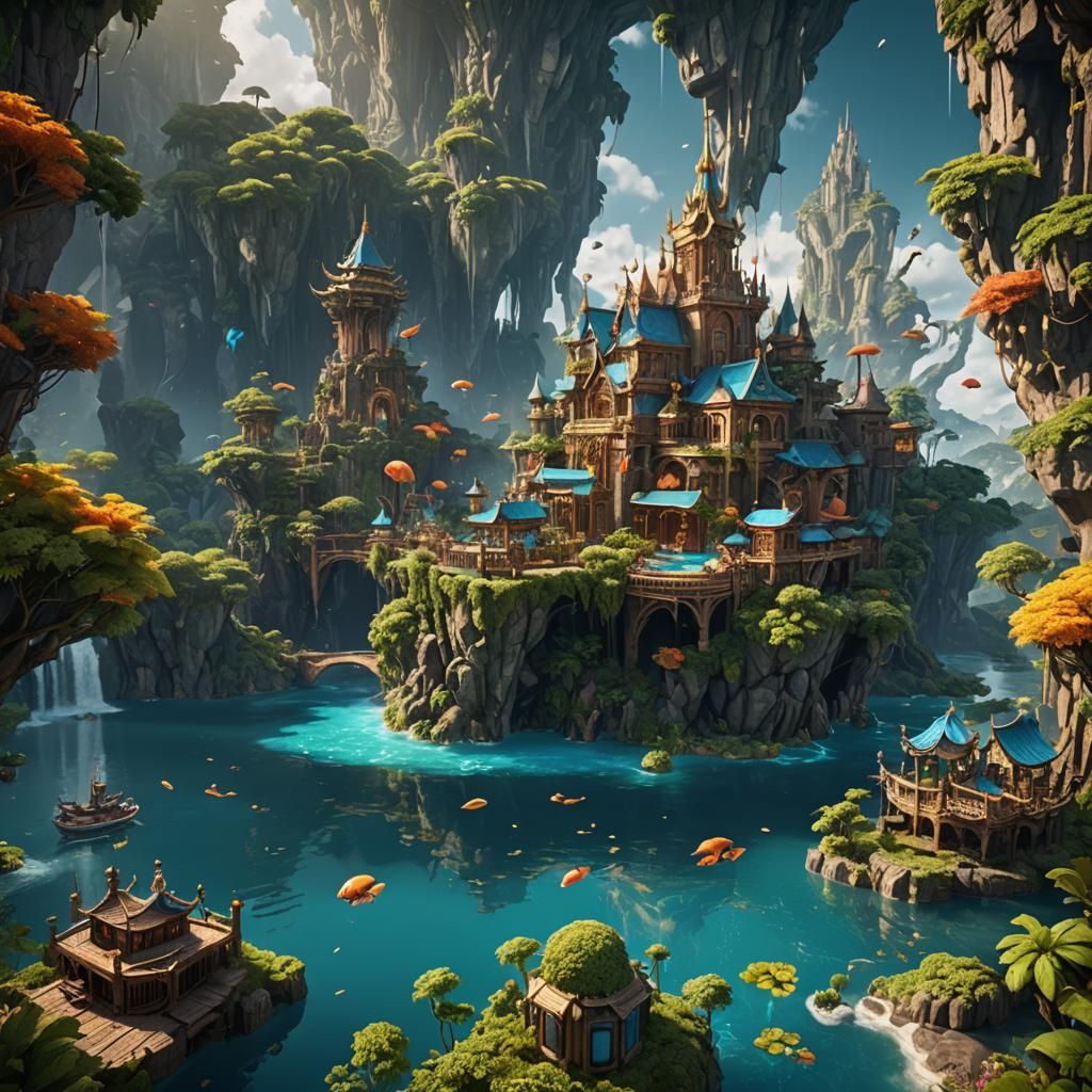 Fantasy castle - AI Generated Artwork - NightCafe Creator