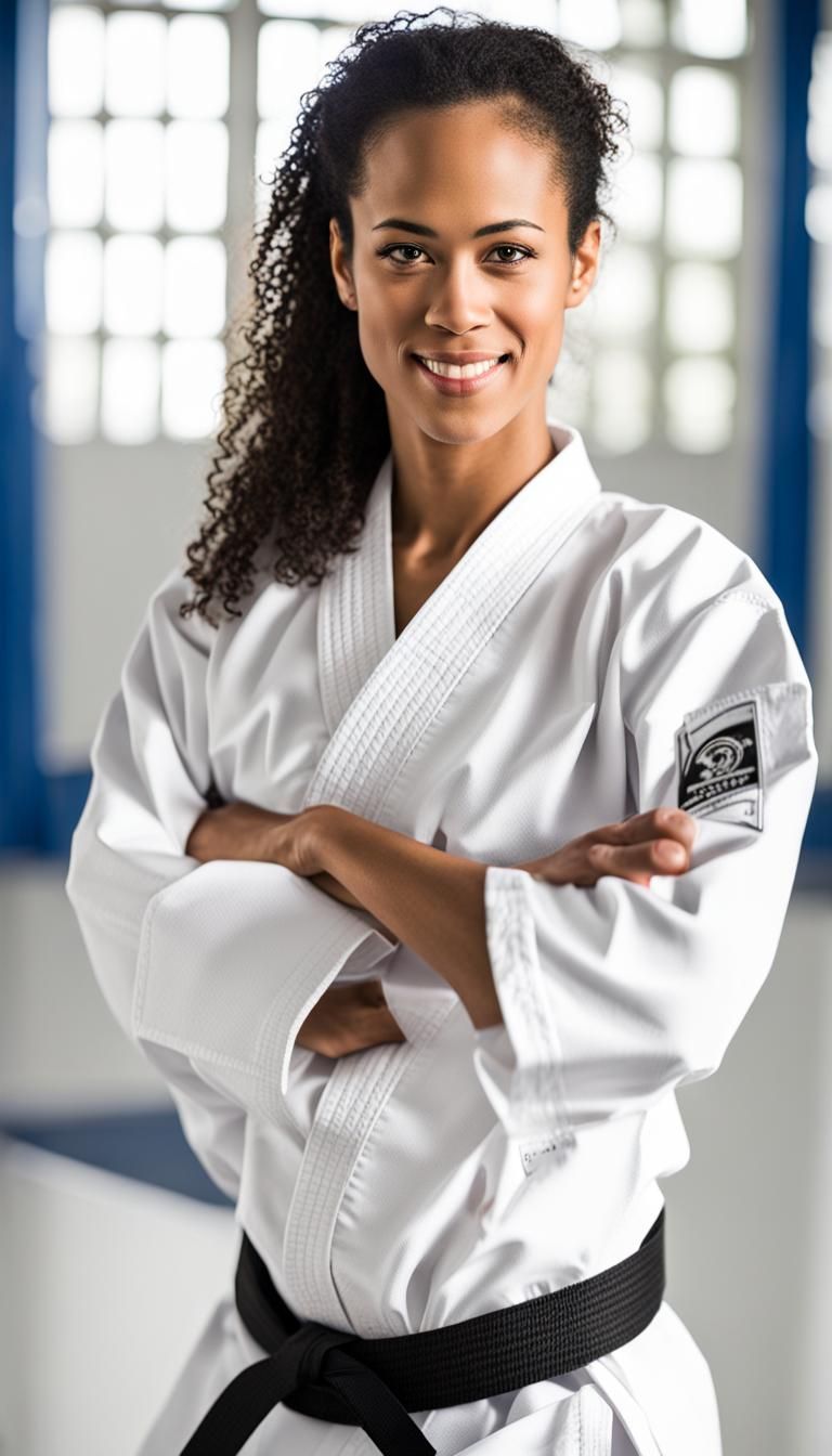 Biracial female karate instructor - AI Generated Artwork - NightCafe ...
