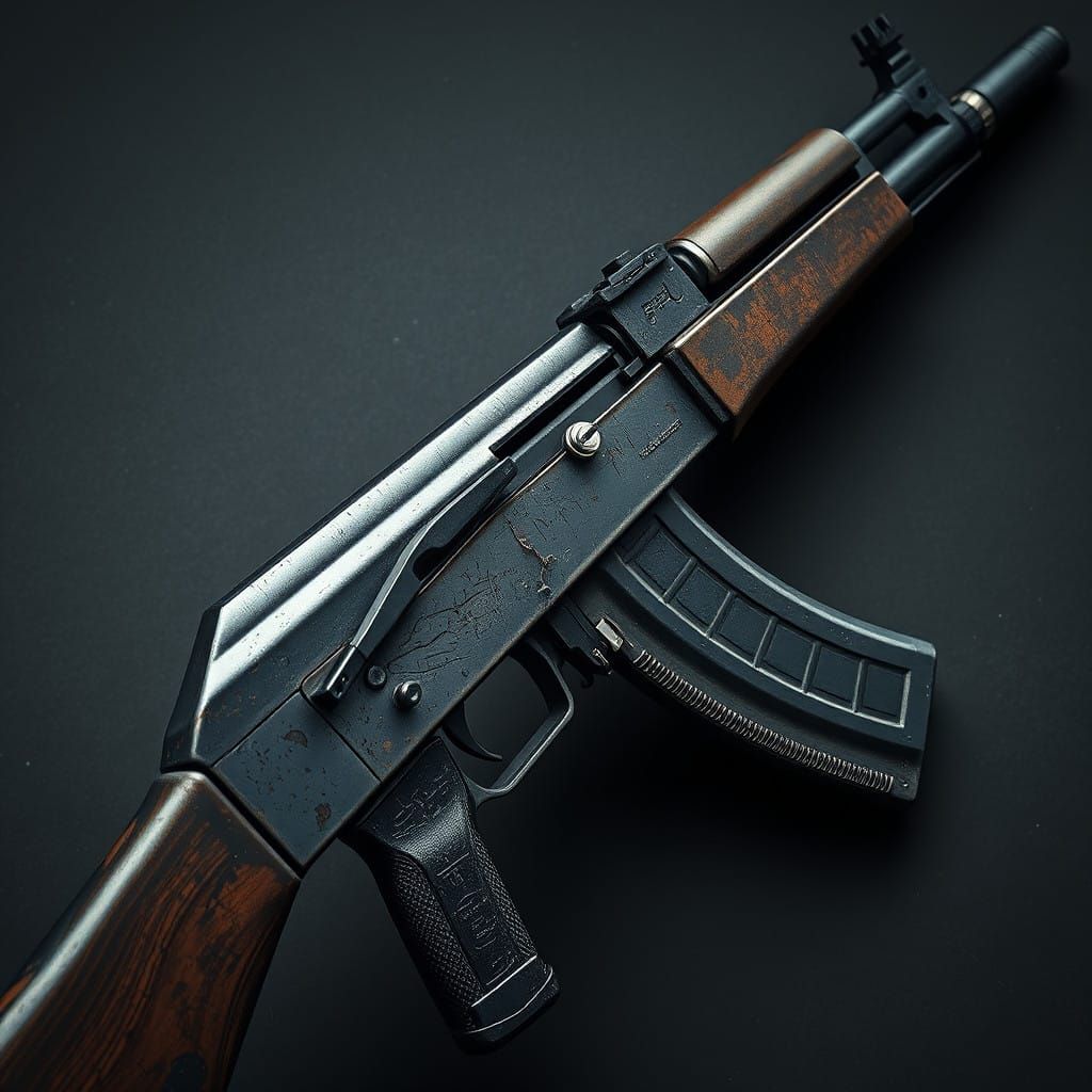 ak47 realistic 8k - Realistic AK-47 Assault Rifle in High-Co...