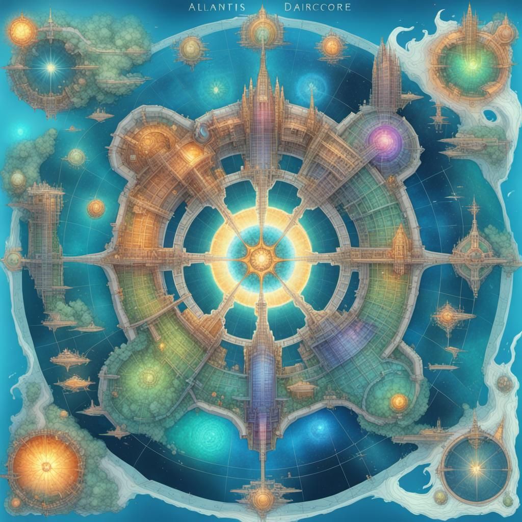Map of Atlantis - AI Generated Artwork - NightCafe Creator