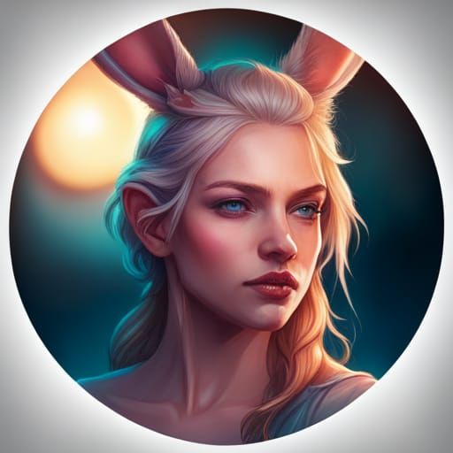 bunny portrait for game or discord profile - AI Generated Artwork ...