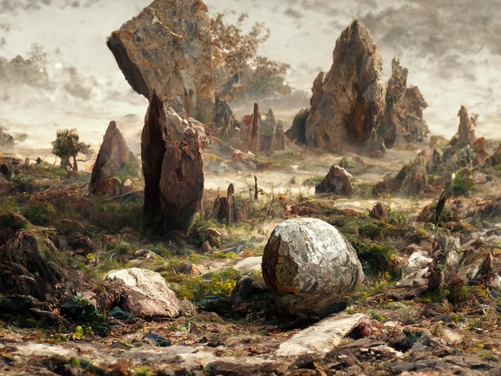 Archaeological Dig Site of an Ancient Stone Circle - AI Generated ...