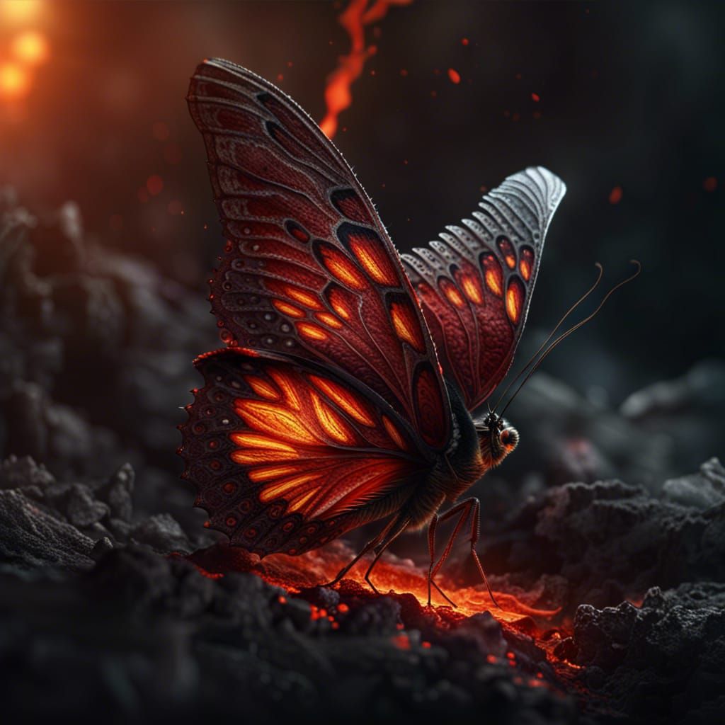 Lava Butterfly - AI Generated Artwork - NightCafe Creator