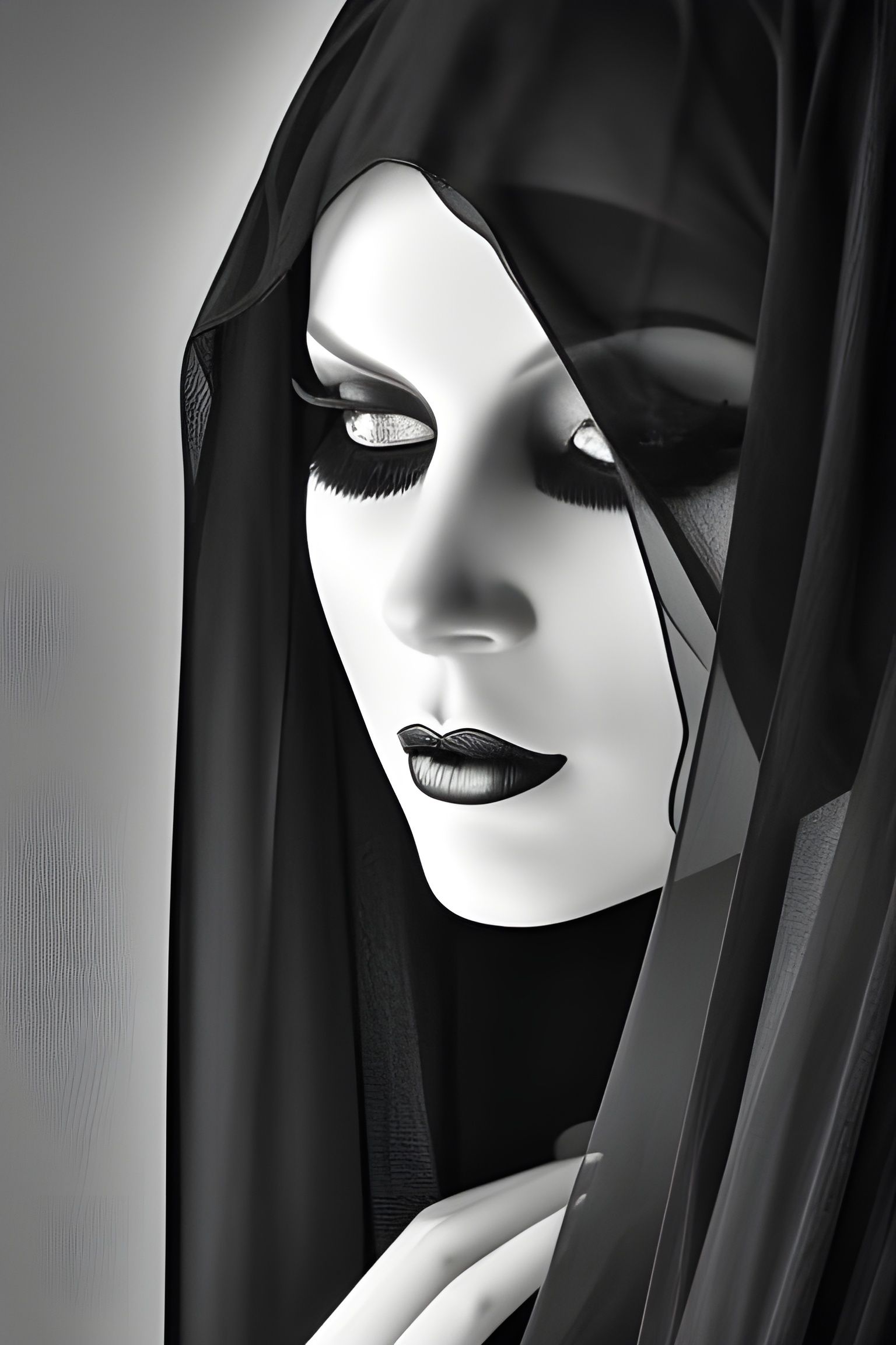 veiled blind woman - AI Generated Artwork - NightCafe Creator