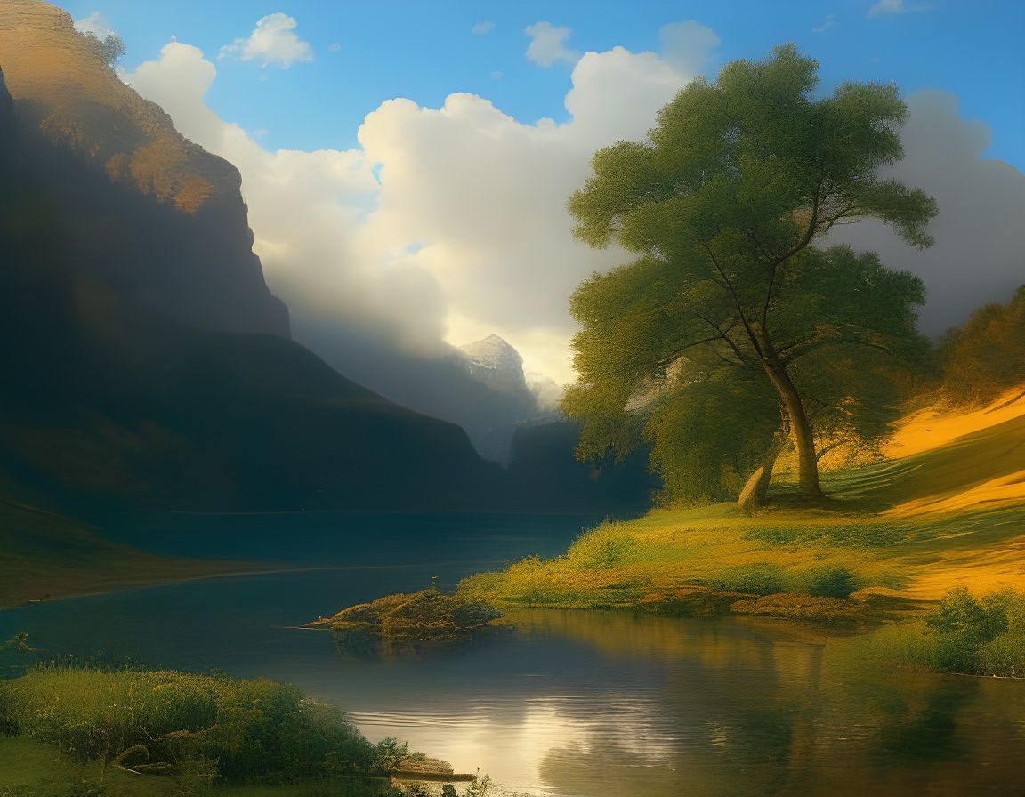 Landscape Painting - AI Generated Artwork - NightCafe Creator