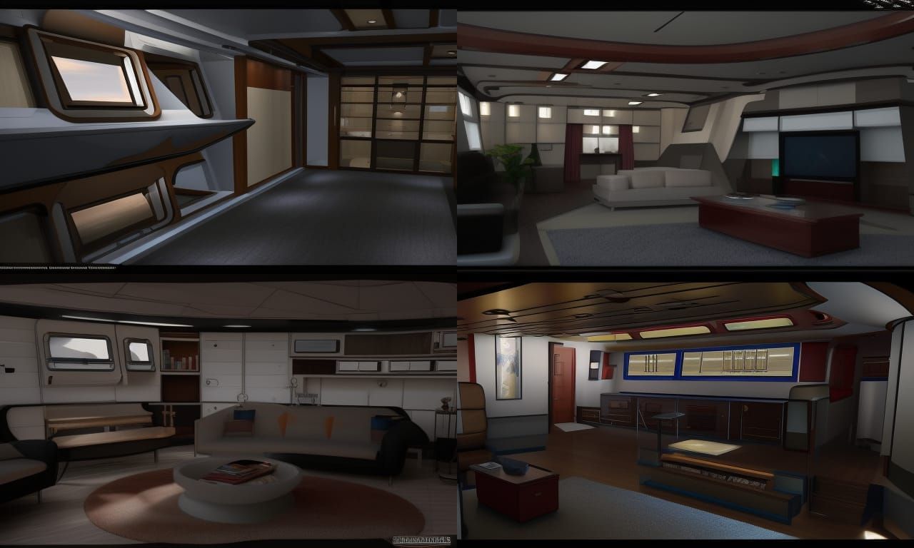 House interior designed like U.S.S. Enterprise. - AI Generated Artwork ...