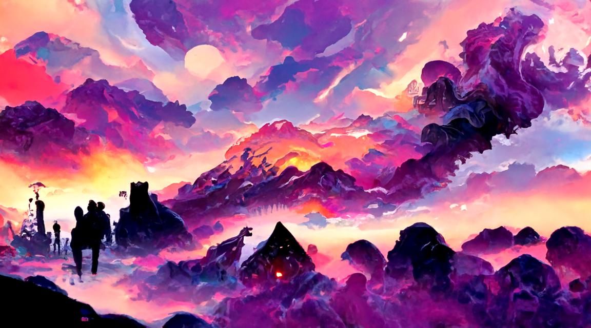 "Subtle asexual pride landscape wallpaper". Dan Mumford, Ismail ...