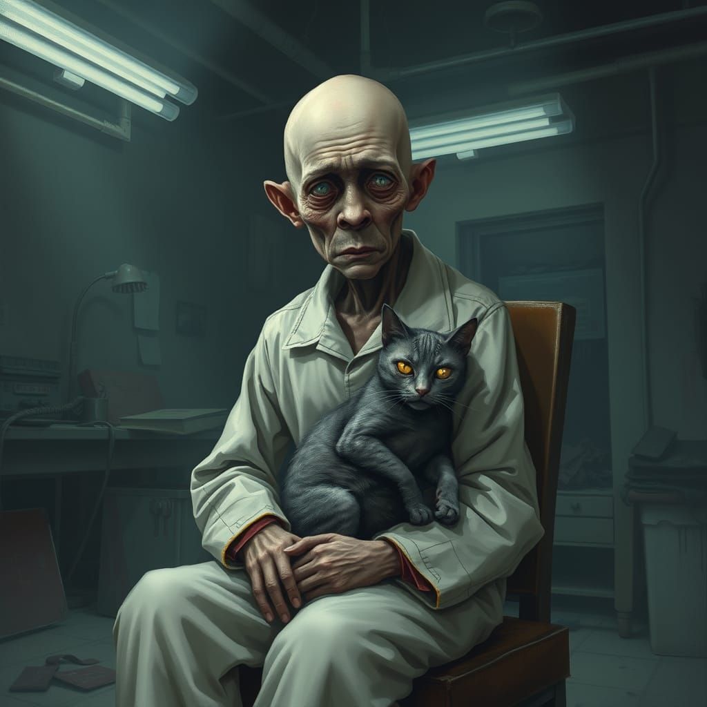 Scp cuddling a creepy cat - SCP Enlists Eerie Feline Compan...