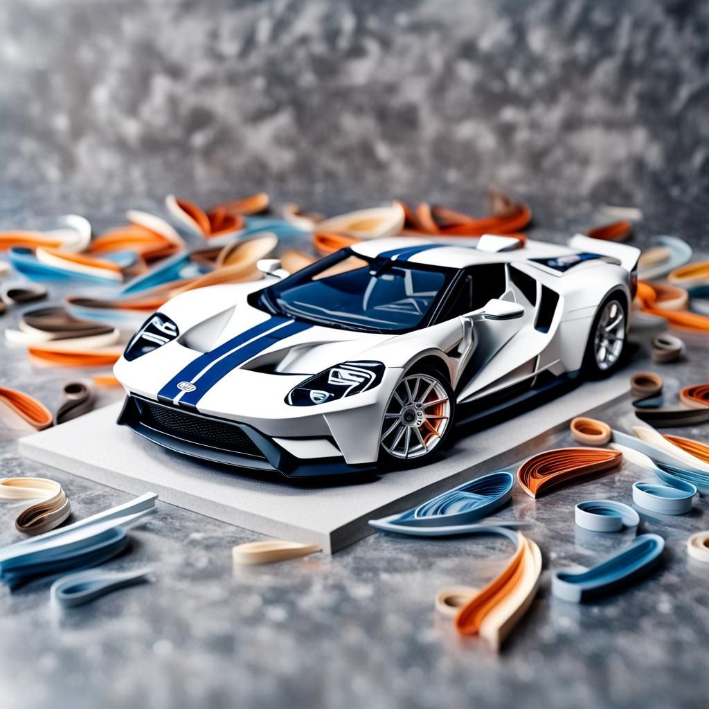 Paper Ford GT v2 - AI Generated Artwork - NightCafe Creator