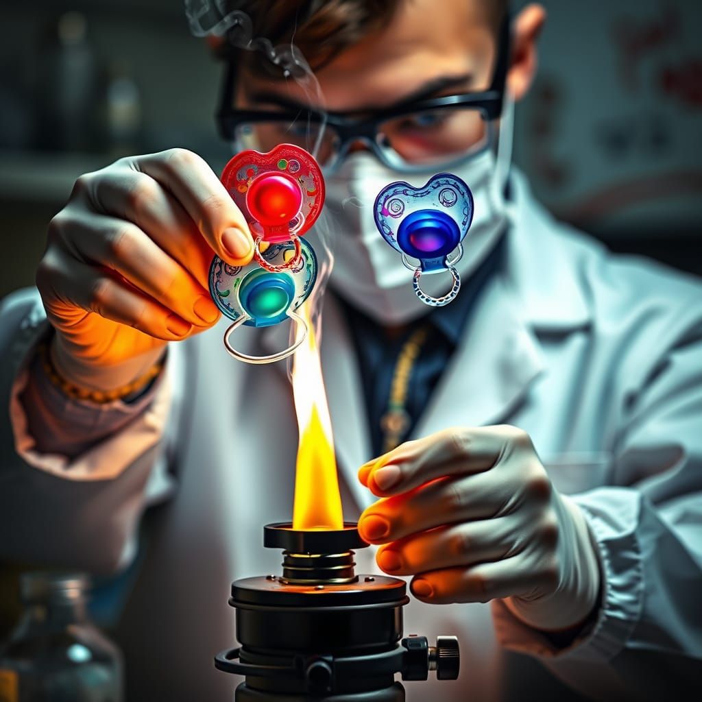 Scientist Investigates Melting Pacifiers in Vivid ... - AI Art