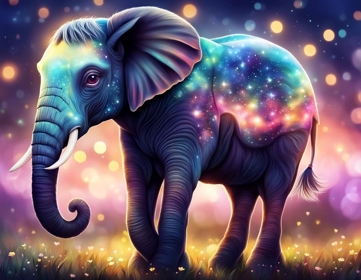 Magical Creatures - Galaxy Elephant - AI Generated Artwork - NightCafe ...
