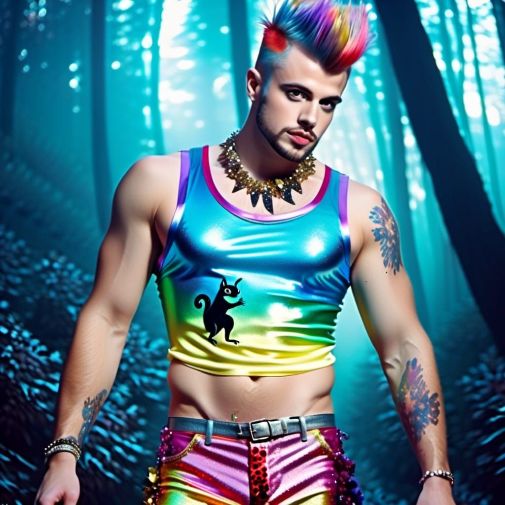 Cute colorful rainbow man - AI Generated Artwork - NightCafe Creator