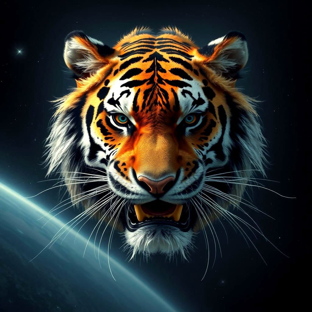 Tiger in space, - Tiger in space,
