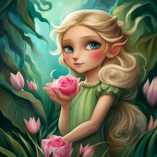 Mi fillette , mi elfette... - AI Generated Artwork - NightCafe Creator