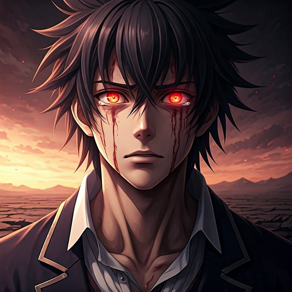 Tormented Hero in Post-Apocalyptic Wasteland, Phot... - AI Art