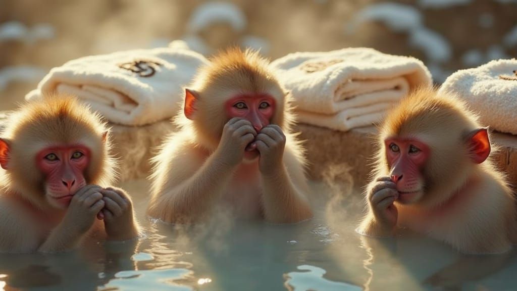 Japanese Spa Monkeys 12 - Serenity in Steam: Japanese Macaqu...