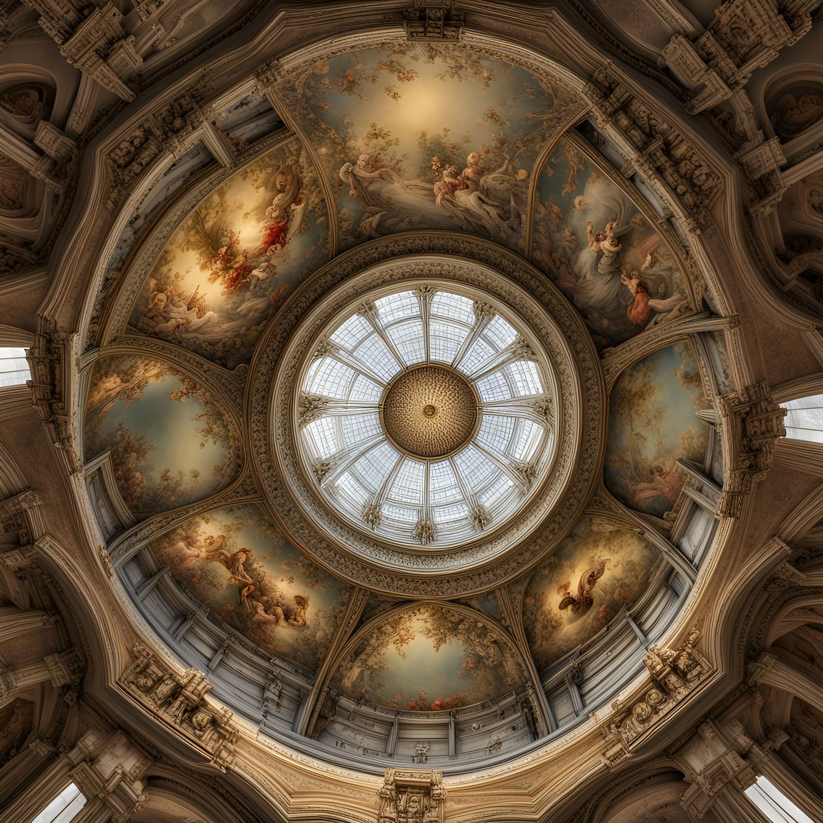 Ceiling and dome - AI Generated Artwork - NightCafe Creator