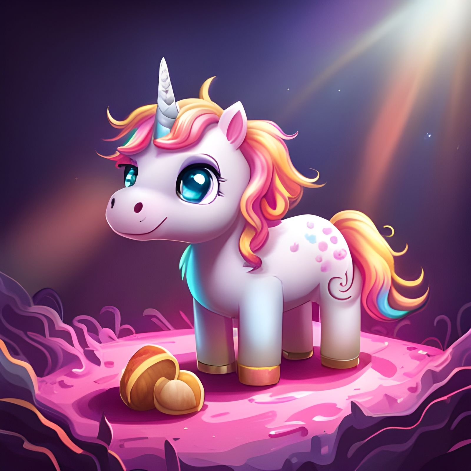little baby unicorn - AI Generated Artwork - NightCafe Creator
