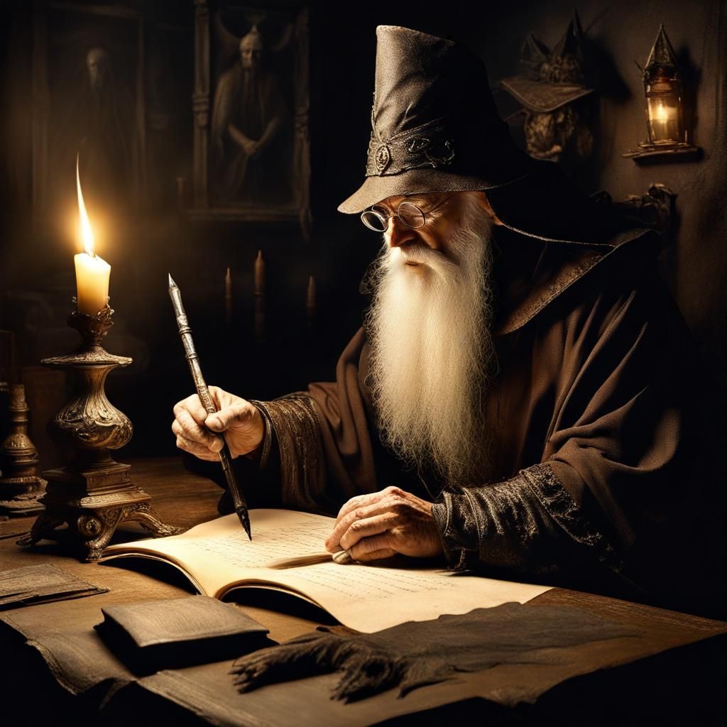 The Arcane Scribe - AI Generated Artwork - NightCafe Creator