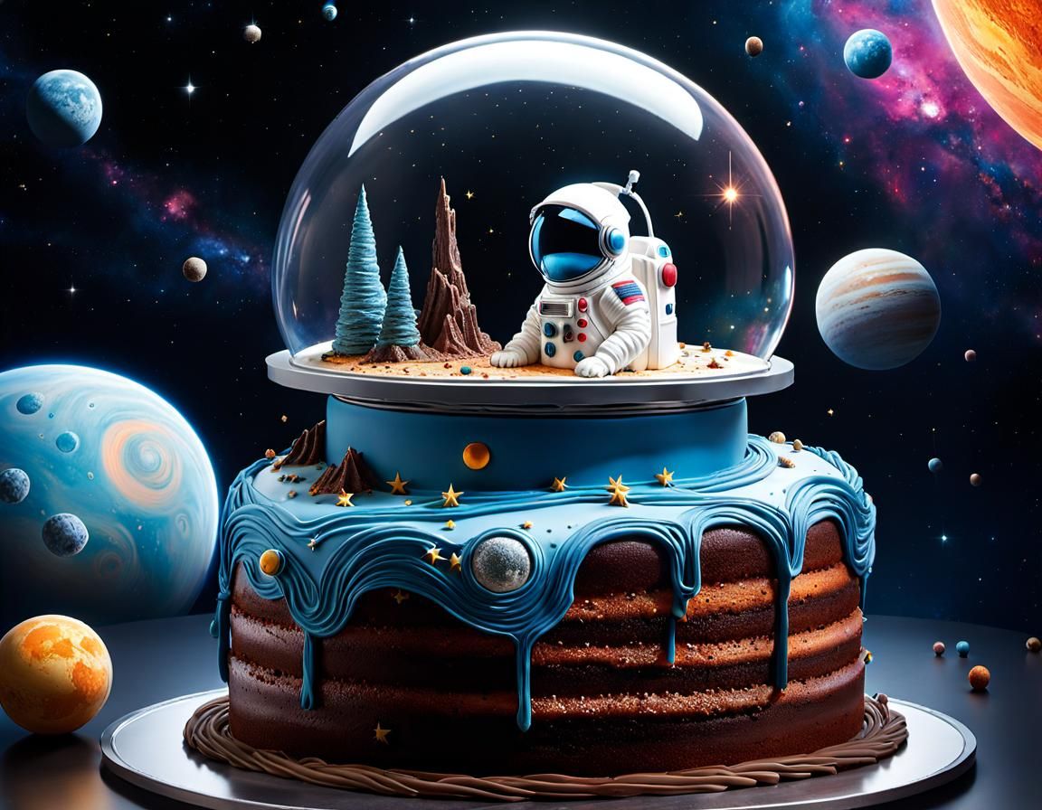a spaceman Cake - AI Generated Artwork - NightCafe Creator