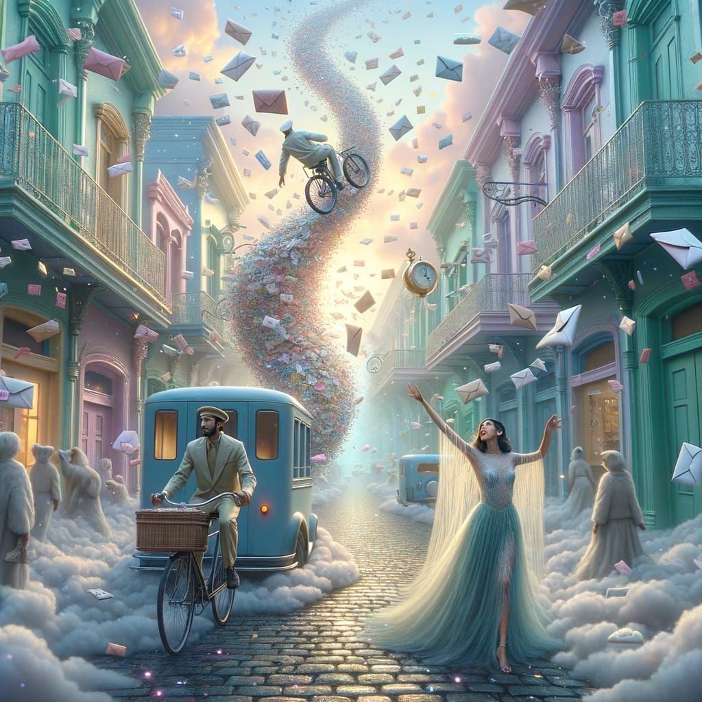 Postman of the Dream Hour - Pastel Dreamscape: Postman of th...