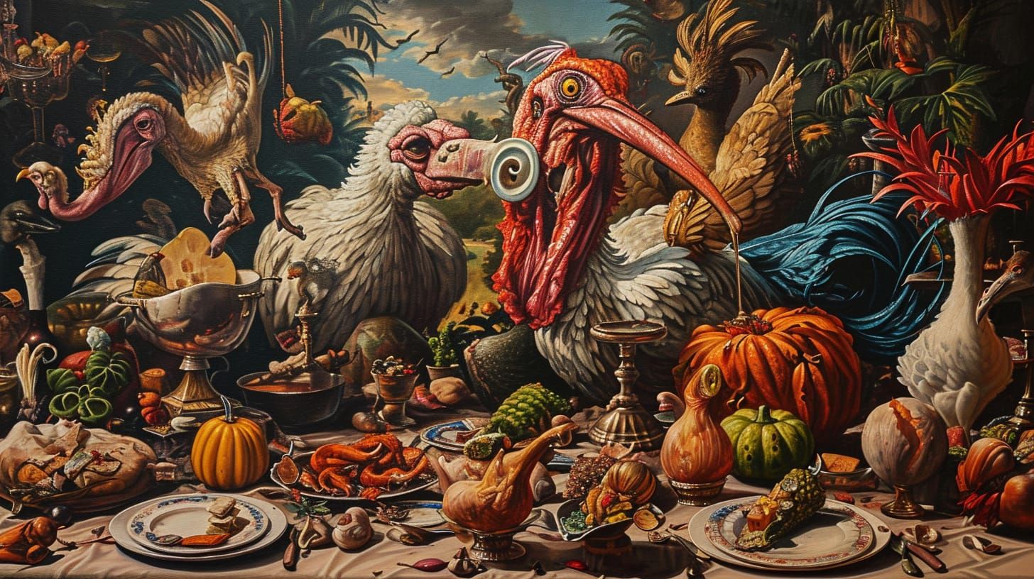 surrealist dodo party - AI Generated Artwork - NightCafe Creator
