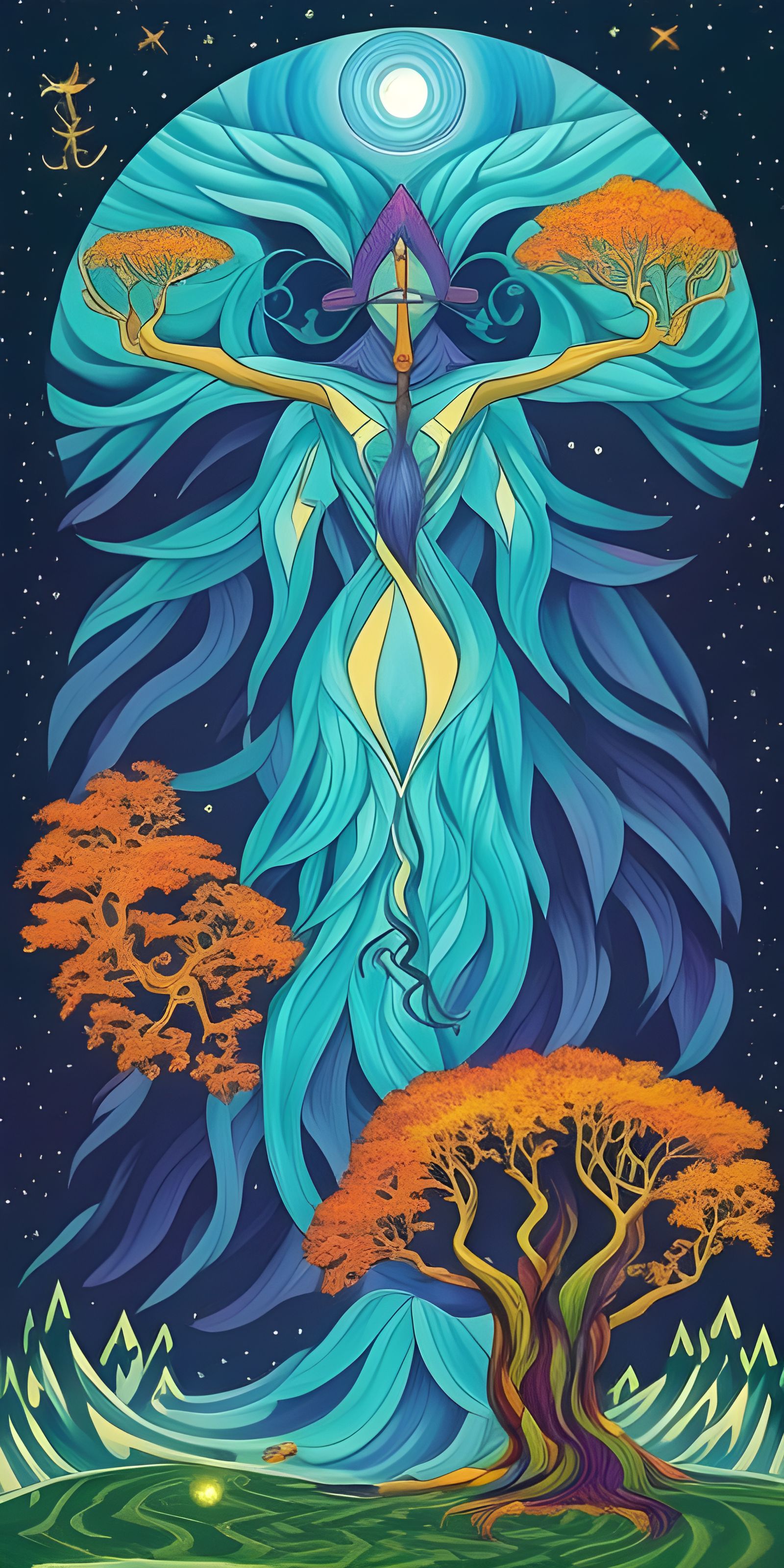Axis Mundi World Tree Spirit - AI Generated Artwork - NightCafe Creator